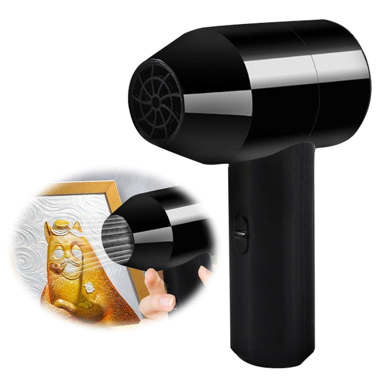 Wentin Cordless Hair Dryer Rechargeable Dry Art Painting Using With USB Output Air Work By ...