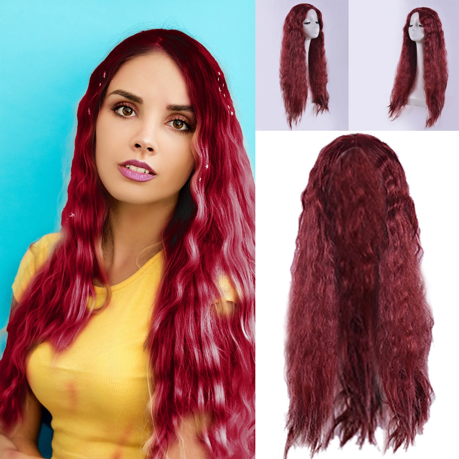 Wentin Curly Human Hair Wig Glueless Lace Front Human Hair - Walmart.com