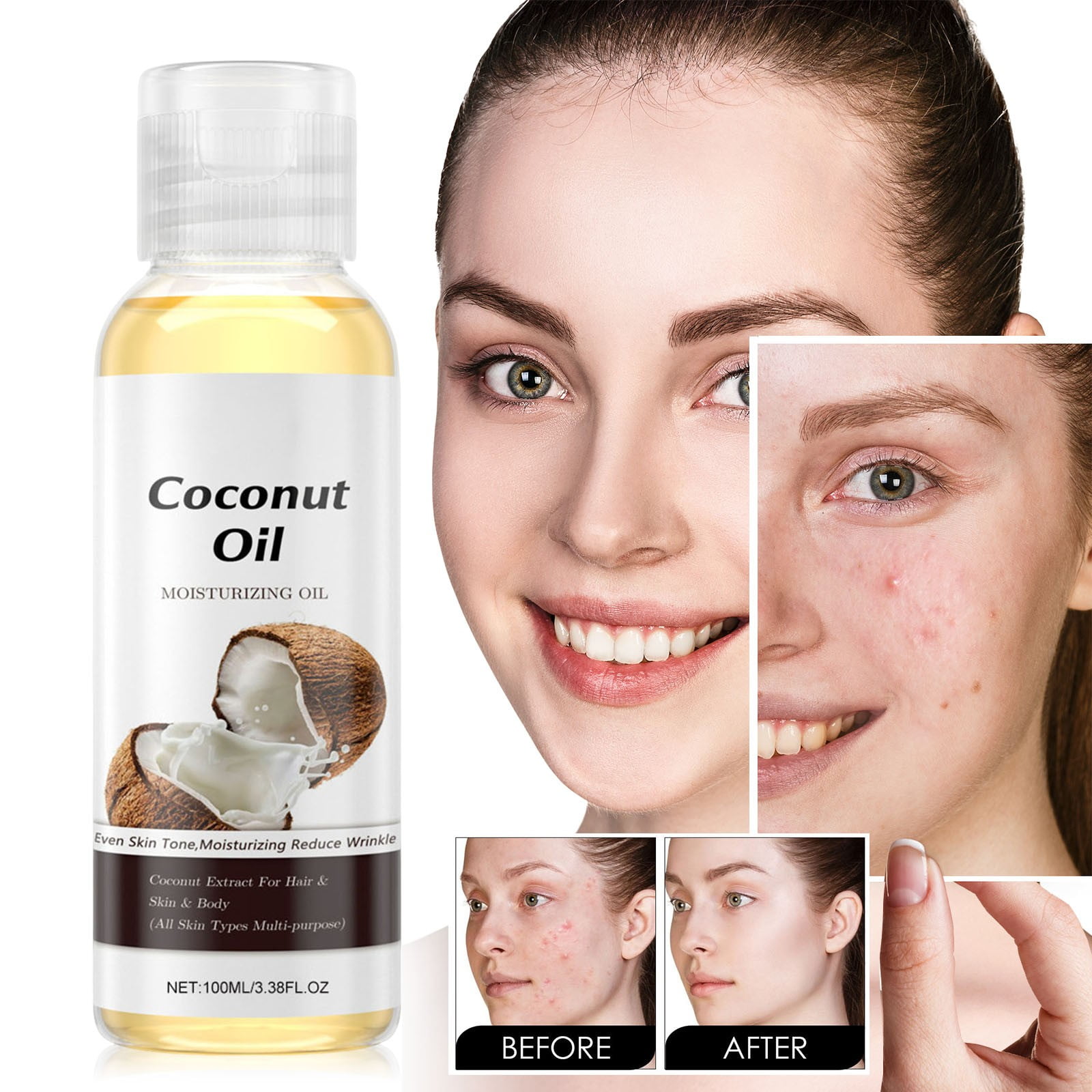 Wentin Fractionated Coconut Oil: Pure Natural Massage Oil For Skin Body ...