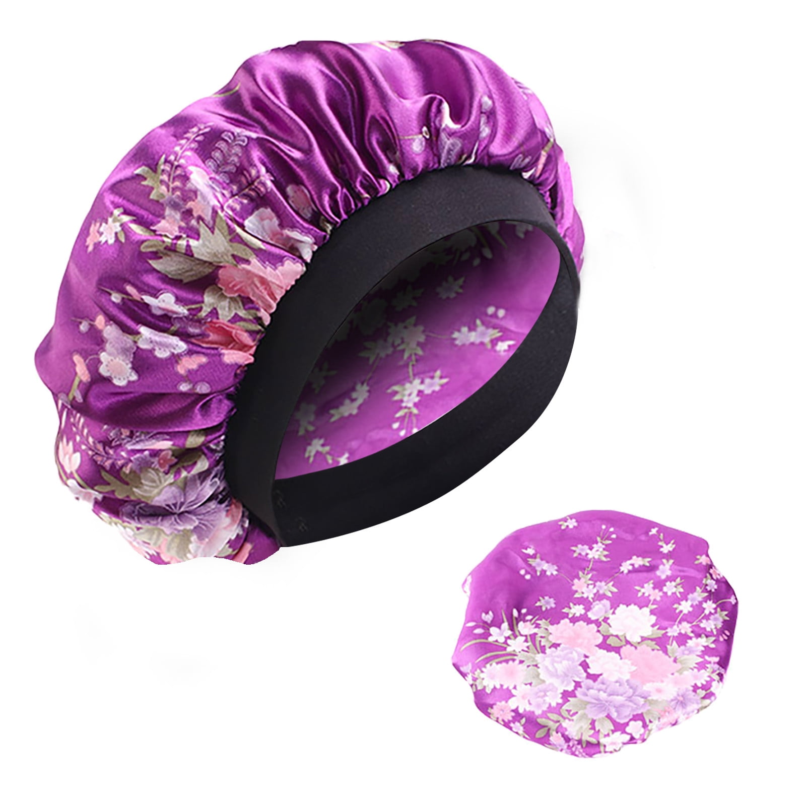 Wentin Hair Satin Bonnet for Sleeping Shower Caps Silk Chemo Caps with ...