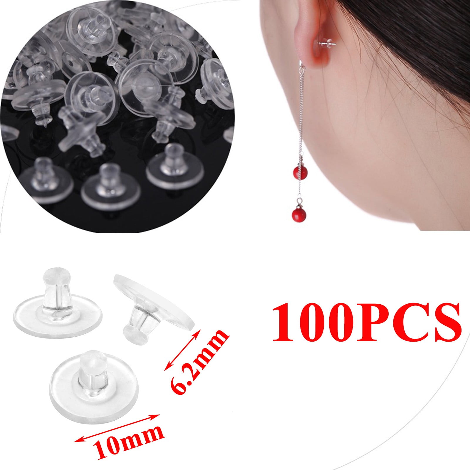 Wentin Reduced Jewelry materials 100pcs Bullet Clutch Earring Backs ...
