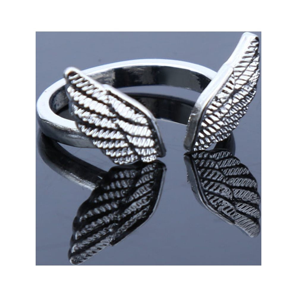 Wentin Reduced Rings Rings Angel Open Cuff Cute Vintage Wing Wrap ...