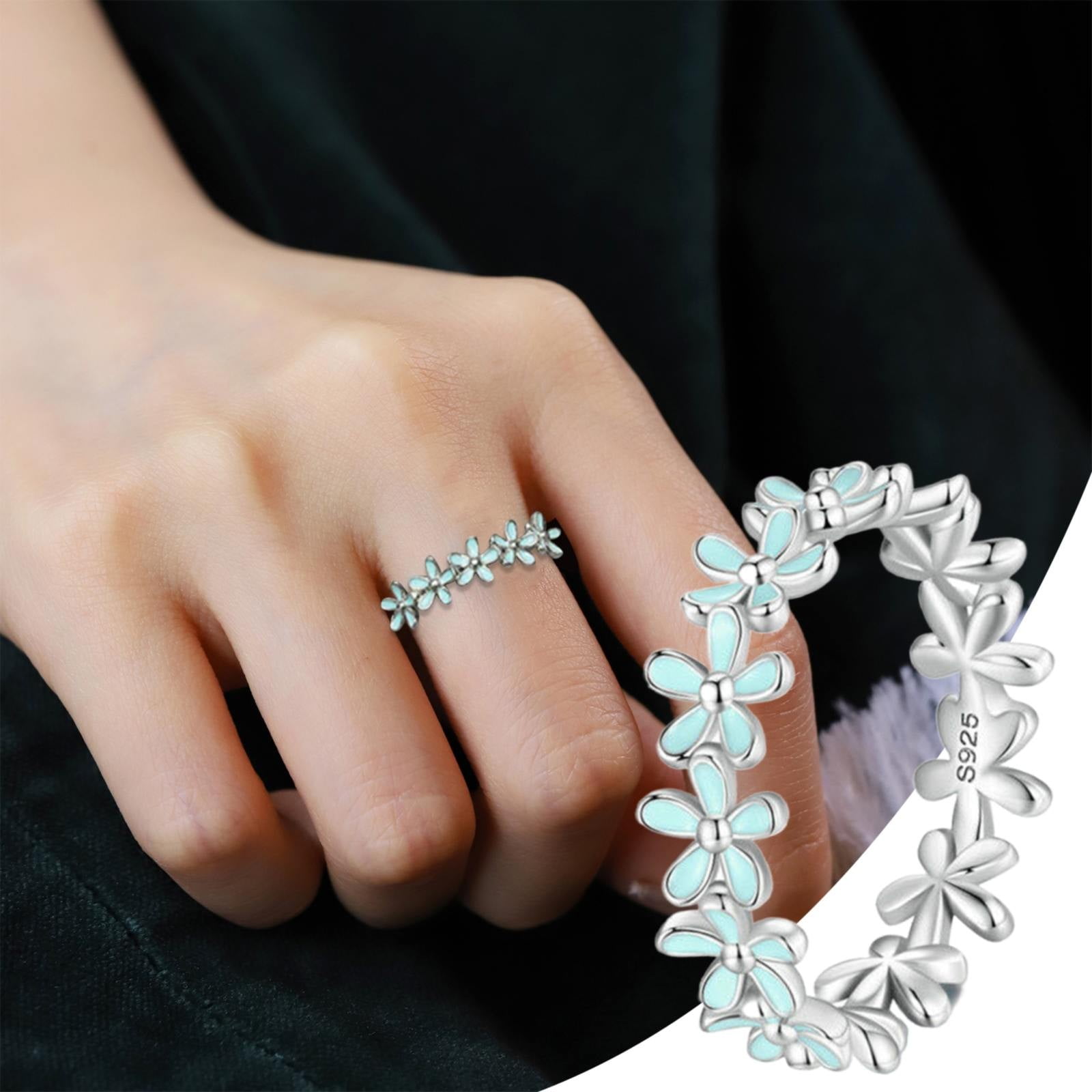 Wentin Reduced Rings Simple And Delicate Multi Colored Dripping Little ...