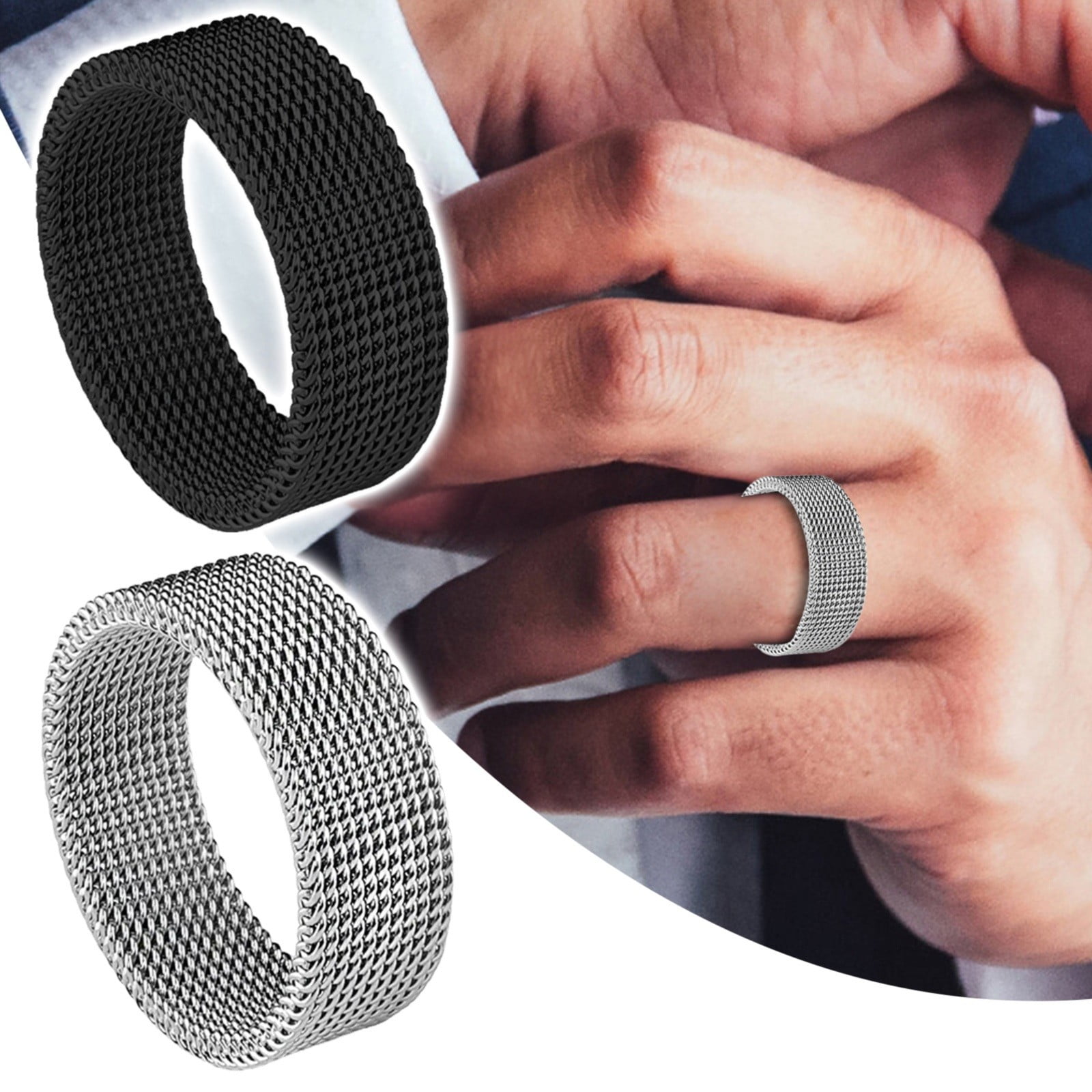 Wentin Rings Clearance! Fashionable Men's And Women's Ring With Two ...