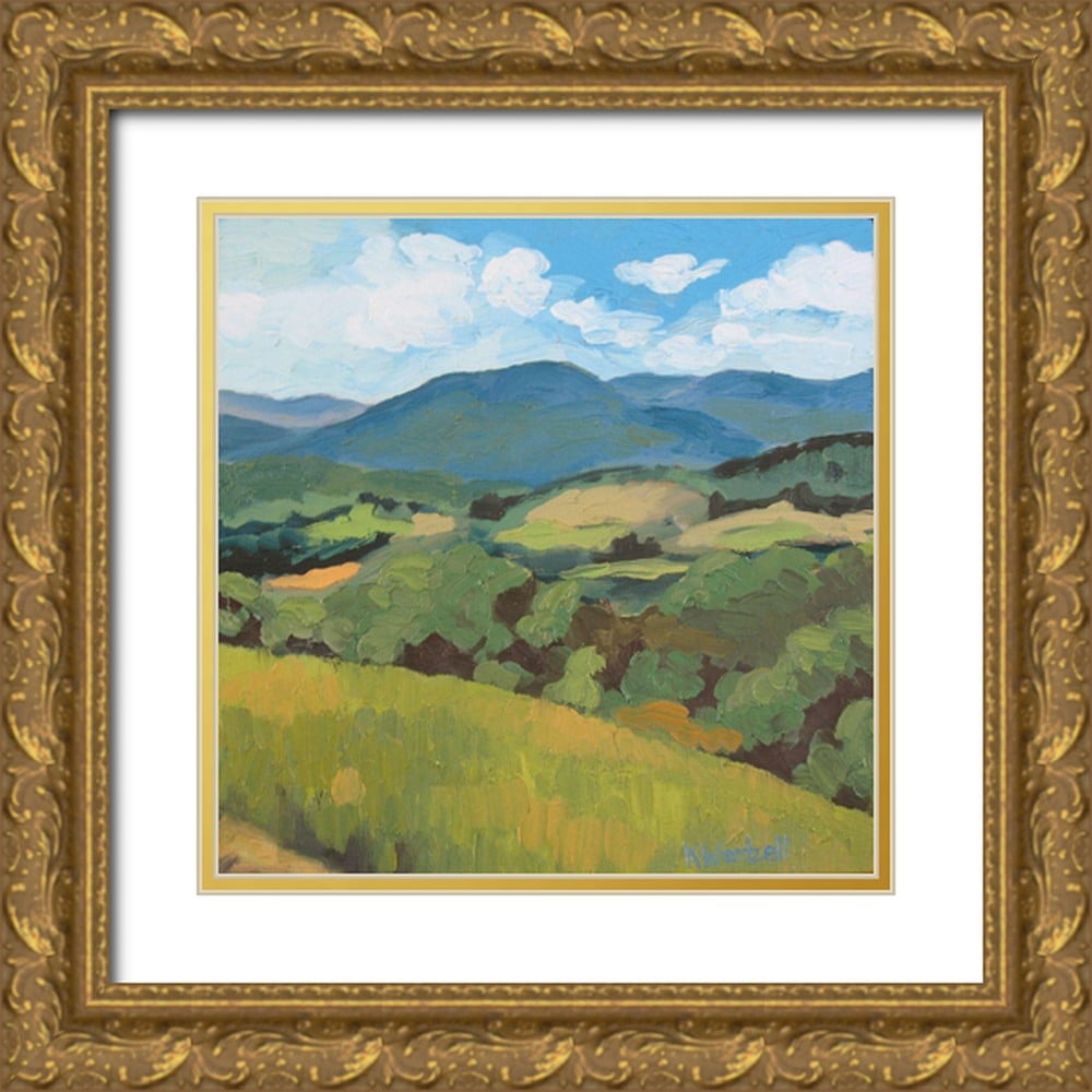 Wentzell, Kristina 12x12 Gold Ornate Wood Framed with Double Matting ...