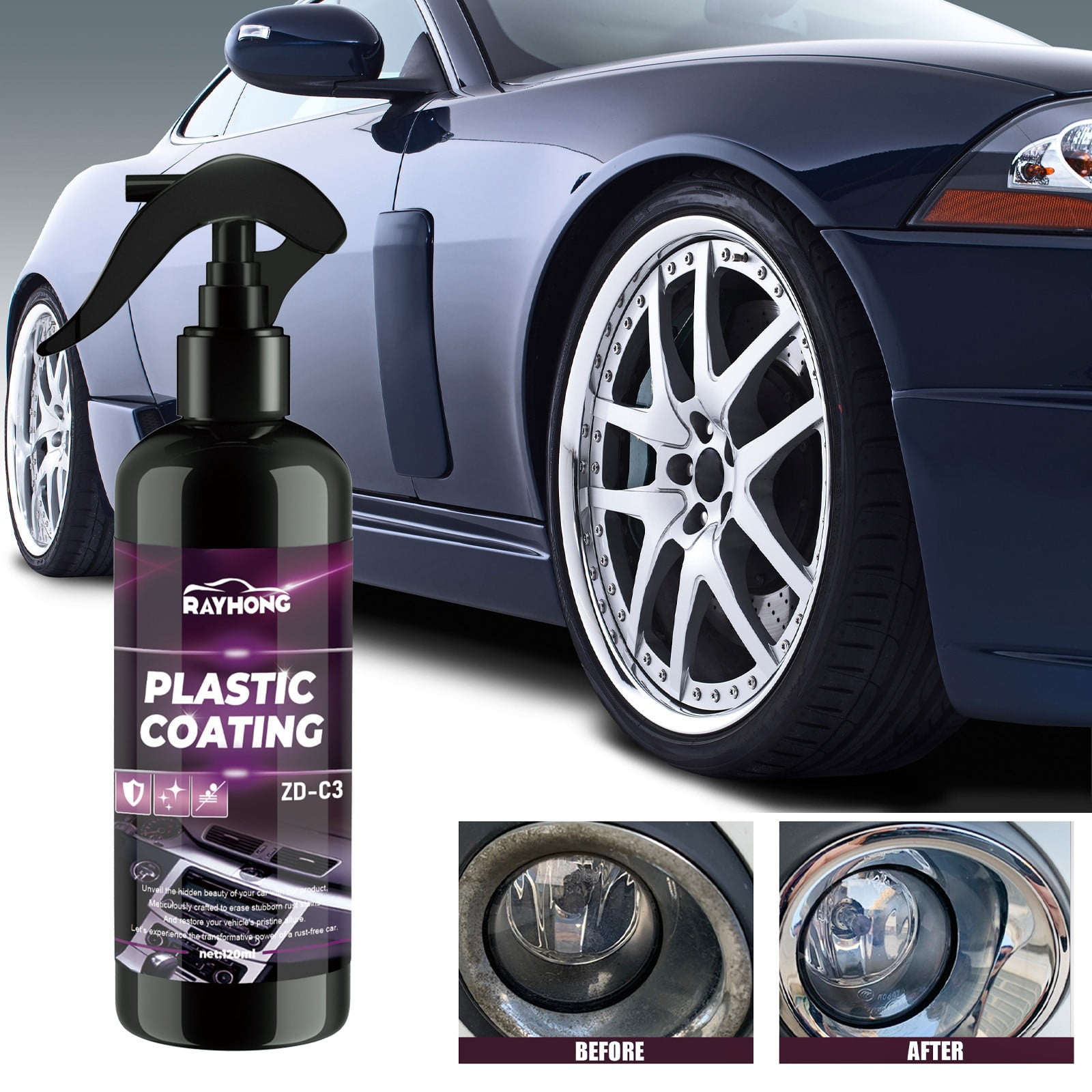 WeowiYief Car Rustiness Clean Up 120ml, Clean Up The Rustiness Parts On ...