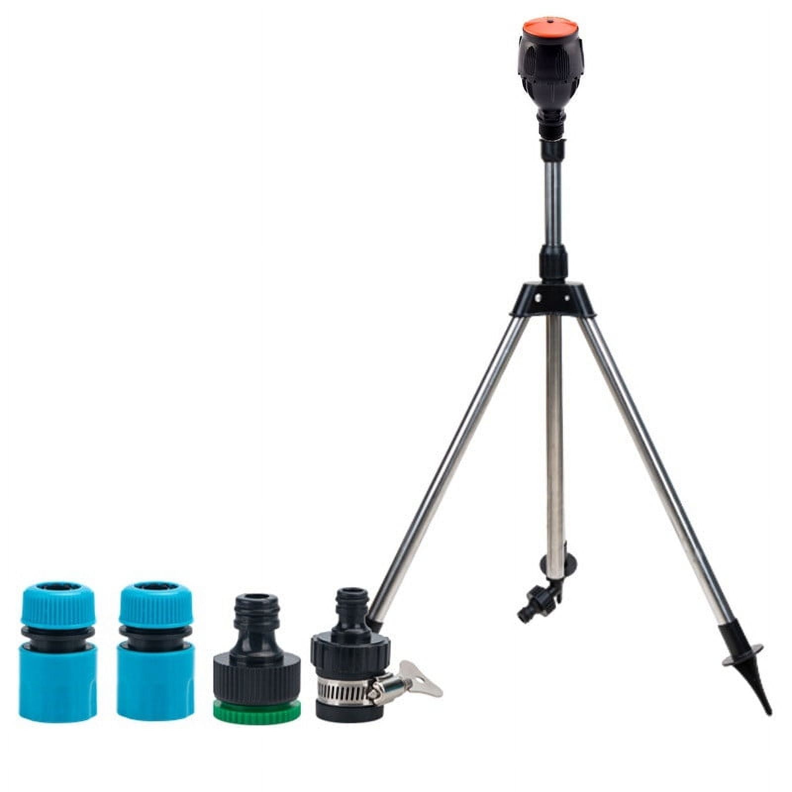 WeowiYief Rotating Tripod Sprinkler, Stainless Steel Rotary Irrigation ...