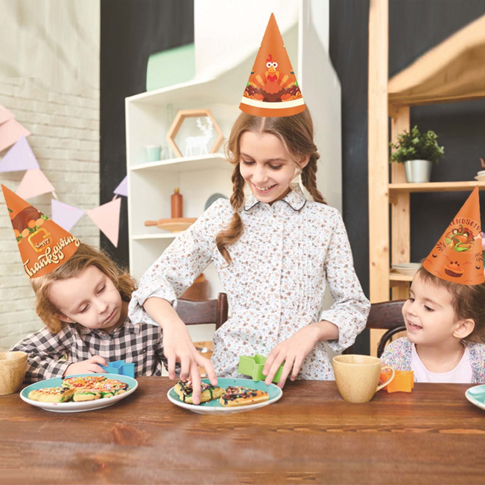 WeowiYief Thanksgiving Theme Paper Hat Pumpkin Turkey Birthday Photo ...