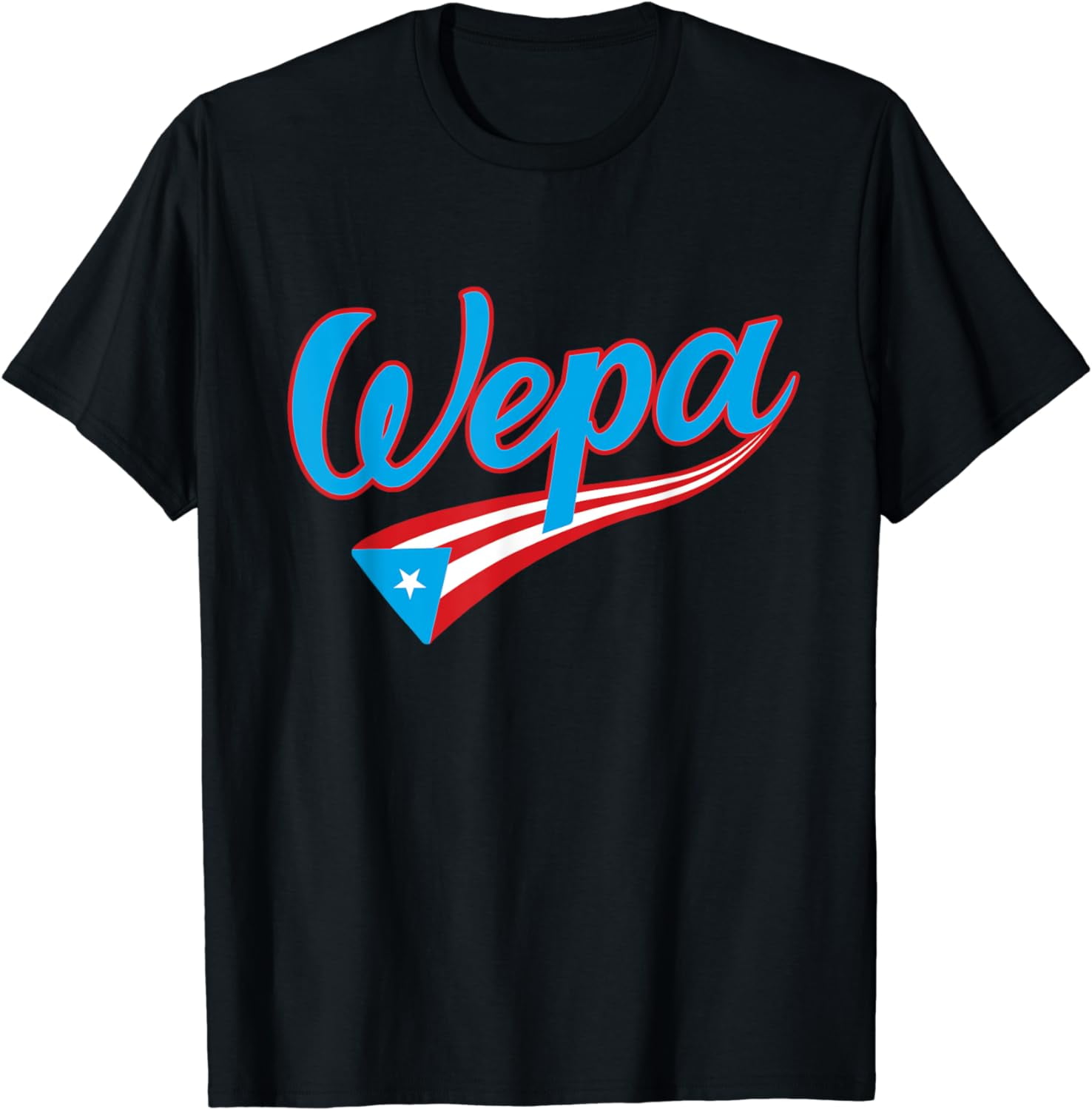Wepa Bandera Puerto Rico Flag Hand Lettering T-Shirt - Walmart.com
