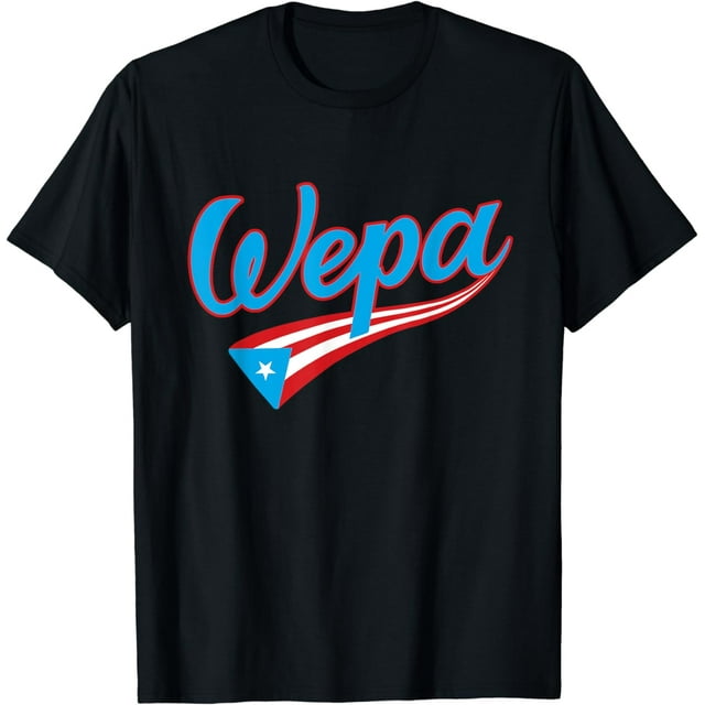 Wepa Bandera Puerto Rico Flag Hand Lettering T-Shirt - Walmart.com