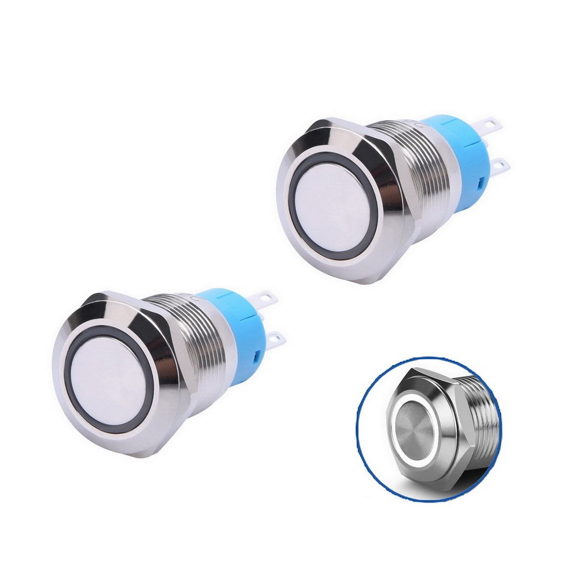 WerFamily 19mm Momentary Push Button Switches 1NO1NC SPDT ON/Off ...
