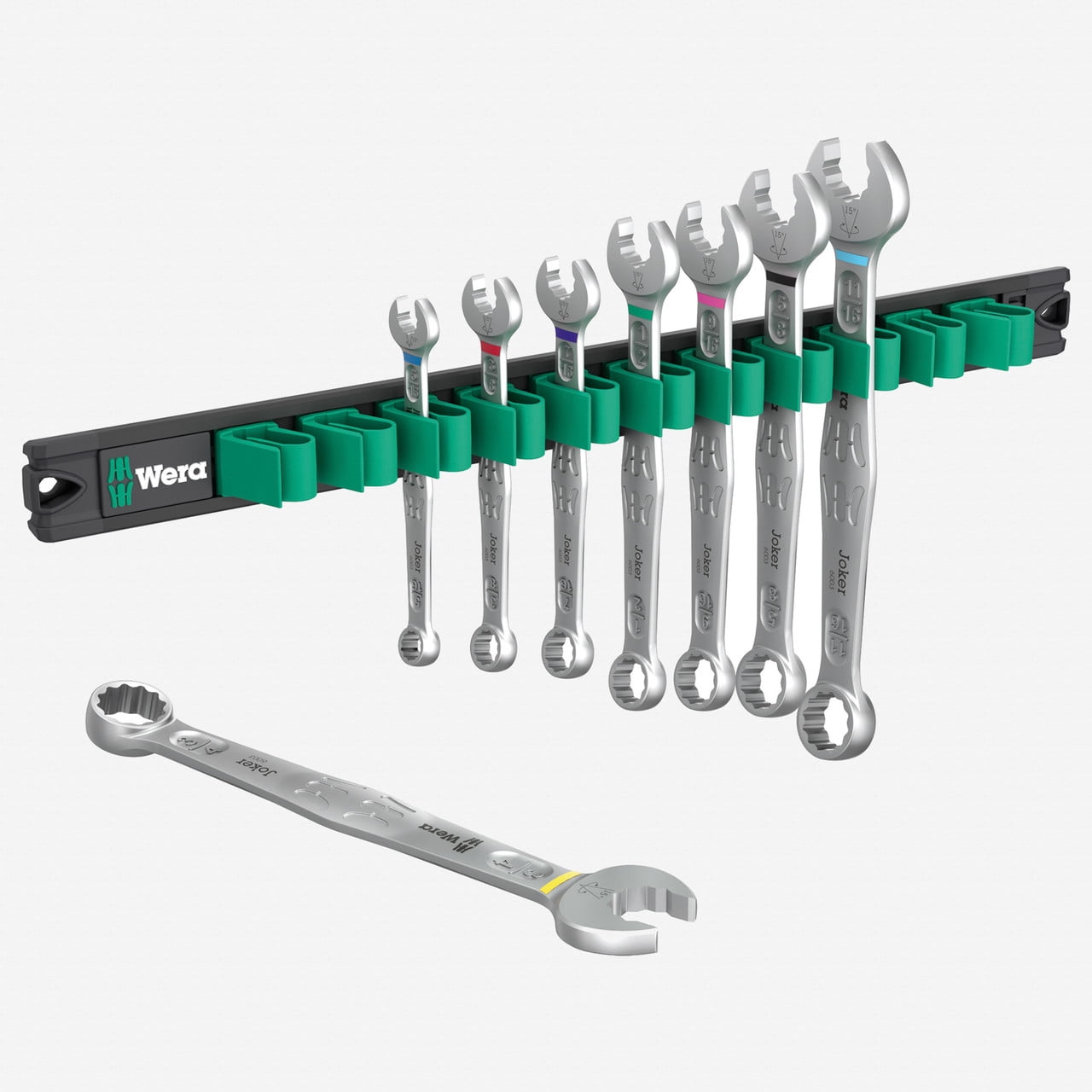 Wera 020235 9642 Magnetic Rail 6003 Joker Imperial 1 Ring Spanner Set ...