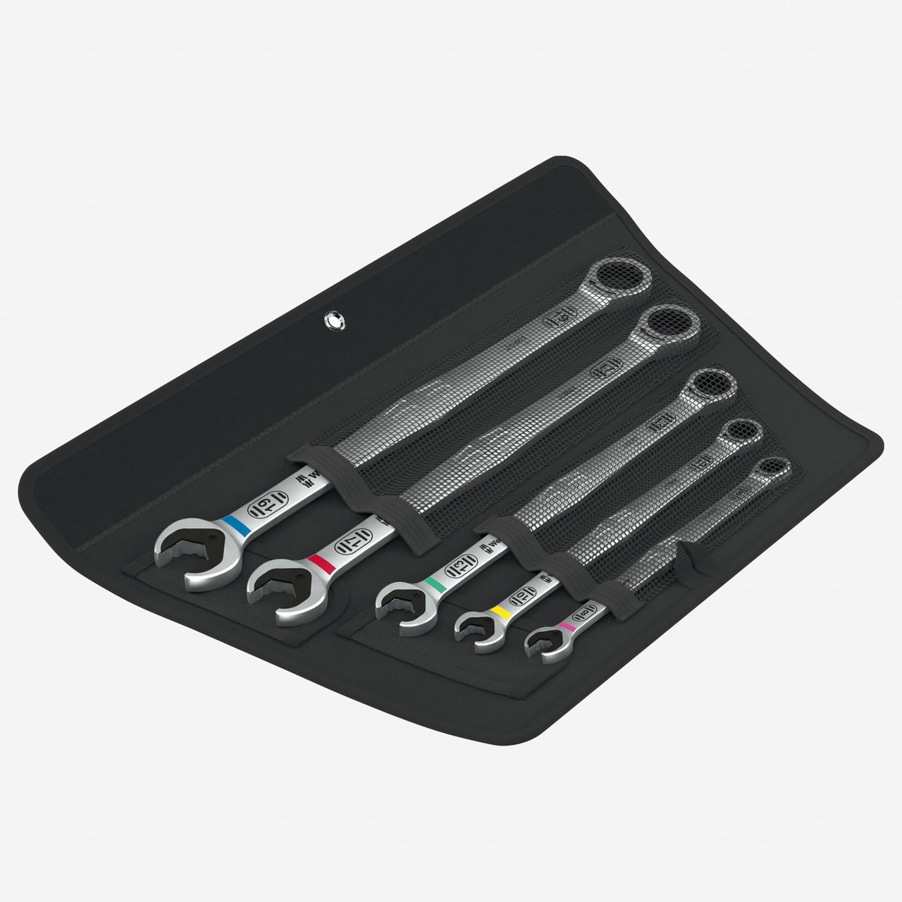 Wera Tools 6007 Joker Chromium Molybdenum Ring Ratchet Spanner Set, 5 ...