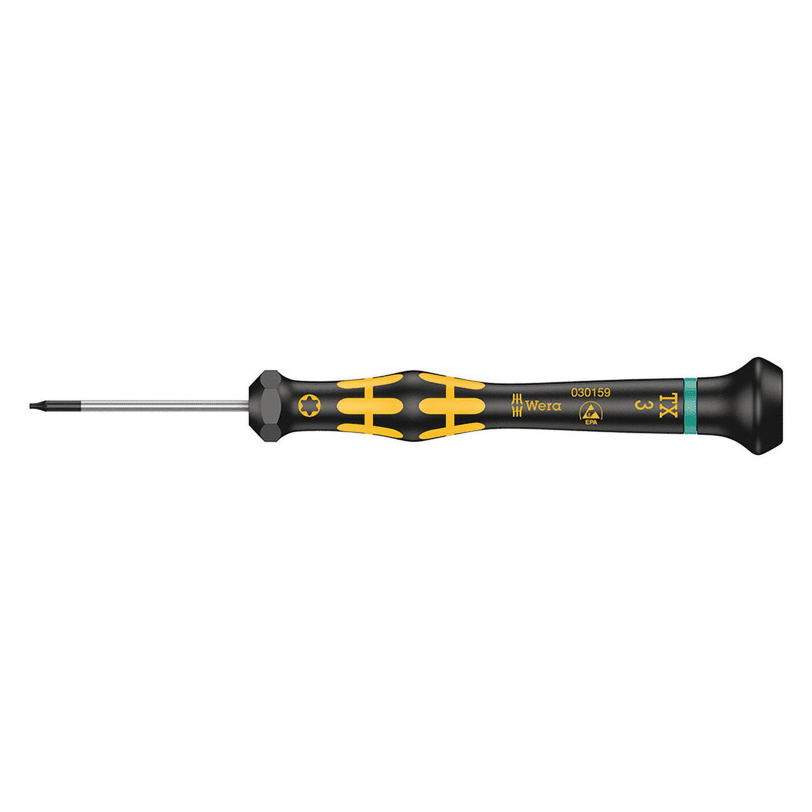 Wera 030159 ESD 1567 TORX Kraftform Micro Screwdriver for TORX Screws, TX 3 x 40 mm - Walmart.com