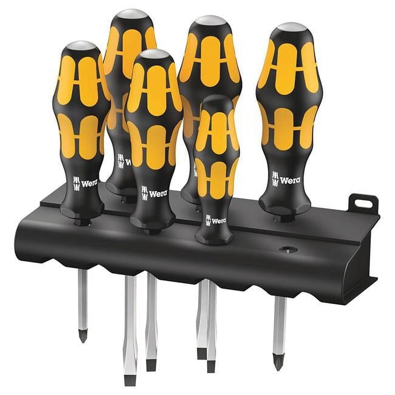 Wera 05018282001 Chiseldriver Screwdriver Set with Rack, 6 Piece ...
