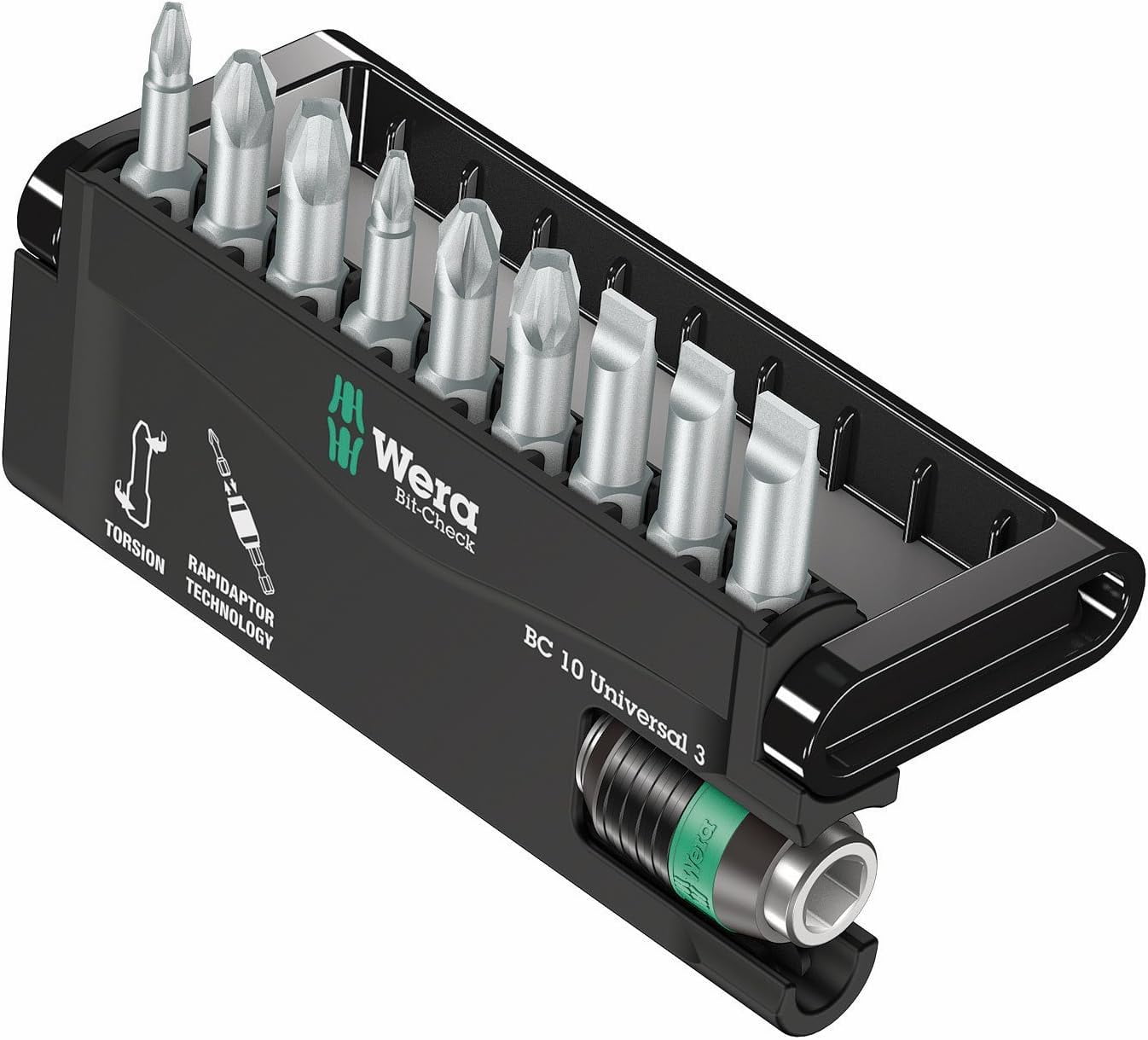 Wera 05073410001 Bit-Check Set 8600-9/TZ SB Torsion Extra-Tough with ...
