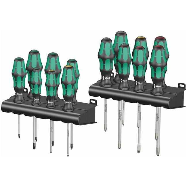 Wera 05105630001 Kraftform Screwdriver Set with Racks, 16 Piece ...
