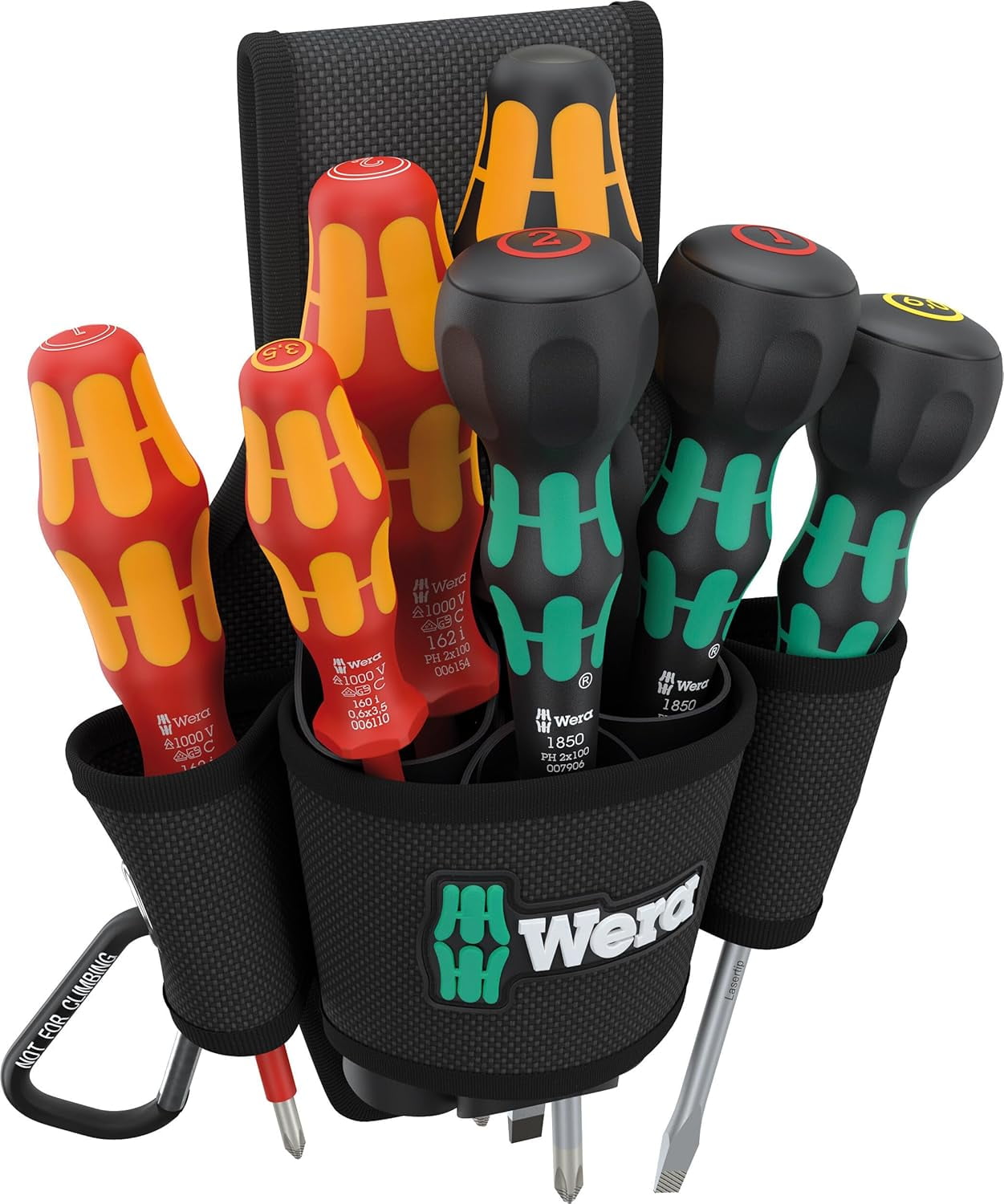 Wera 05136033001 9621 Belt Bag Set 2, Screwdriver Set, 8 Pieces ...
