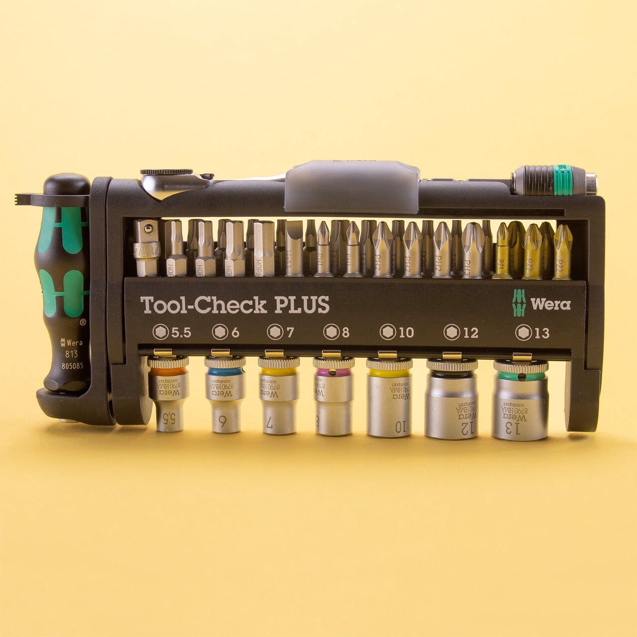 Wera 056490 Tool-Check Plus Bit Ratchet Set with Sockets - Metric ...