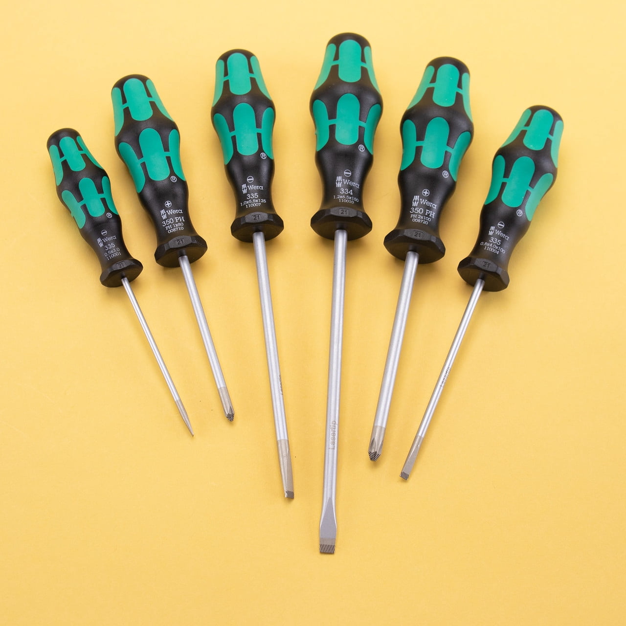 Wera 105650 Kraftform Plus Slotted/Phillips Screwdriver Set + Rack ...