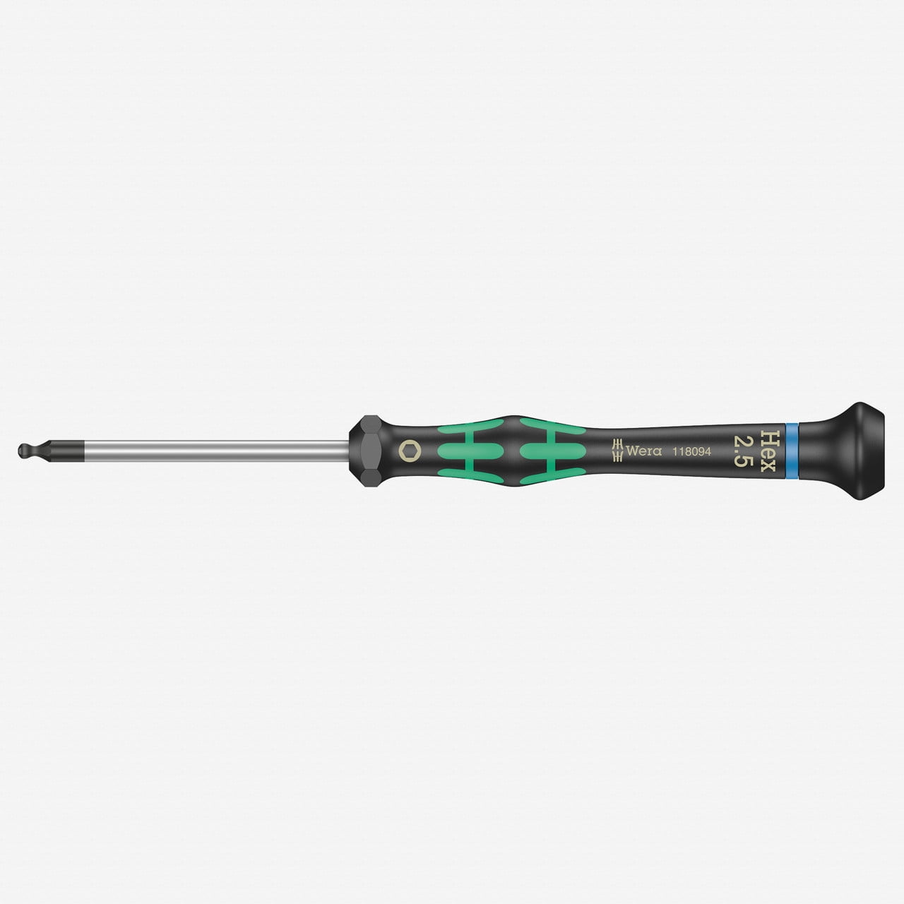 Wera 118094 2.5 x 60mm Kraftform Micro Ball End Hex Precision ...