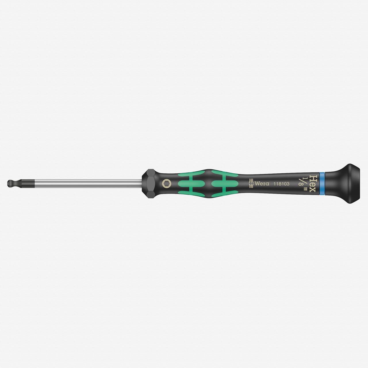 Wera 118103 1/8" x 60mm Kraftform Micro Ball End Hex Precision ...