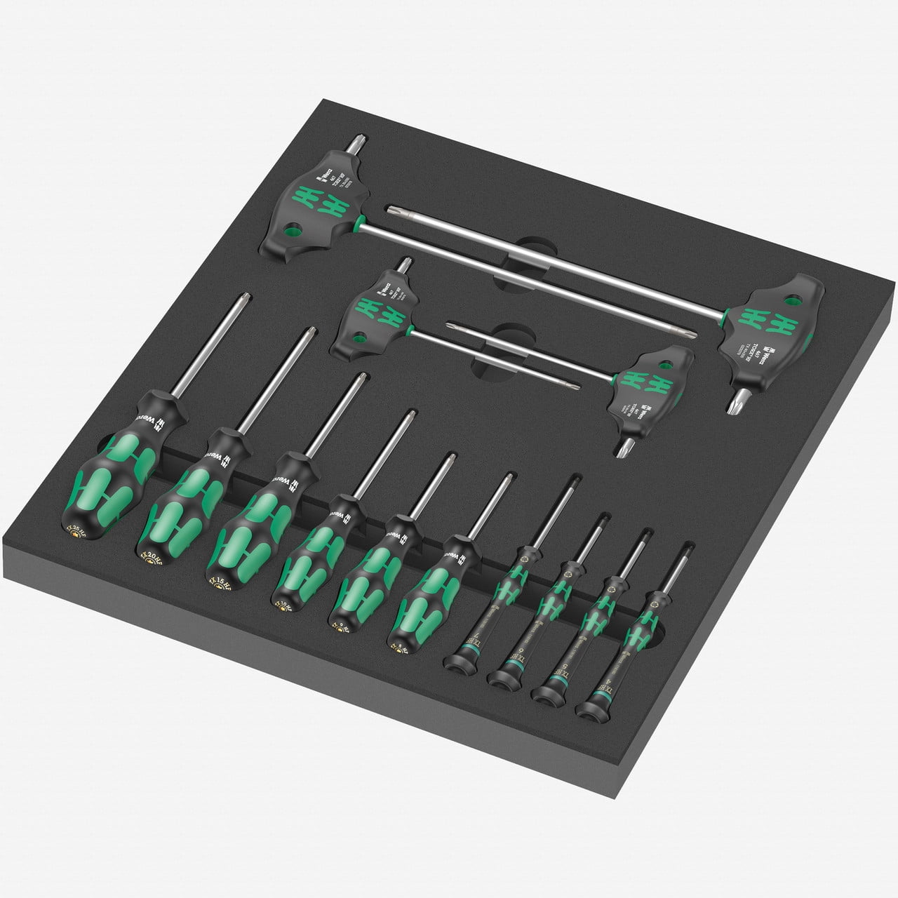 Wera 150103 Foam Insert TORX® HF Screwdriver Set 1, 14 Pieces - Walmart.com