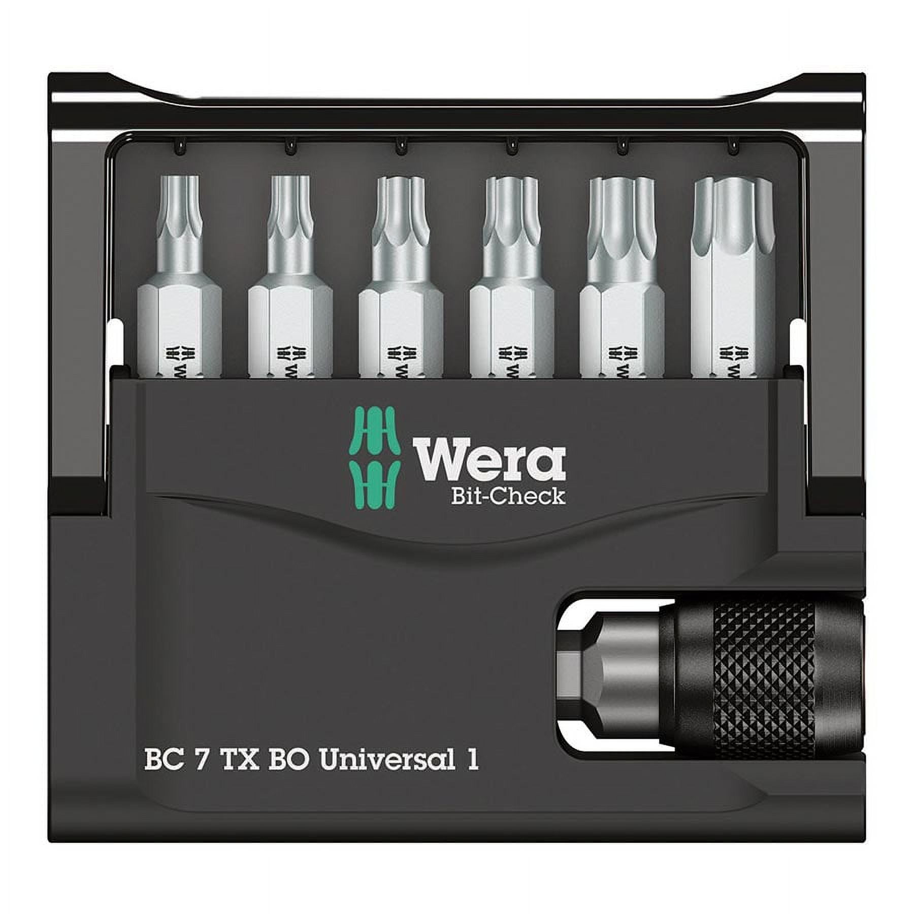 Wera Bit-Check 7 : Torx BO (1/4'' Hex), : T10, T15, T20, T25, T30, T40 ...