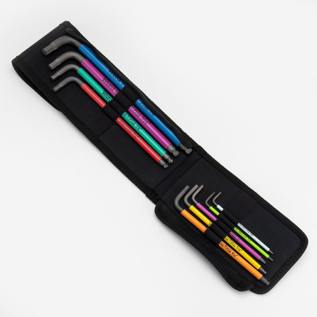 Wera 9 Piece Hex-Plus SAE L-Key Set with Ball End, Multicolor, Includes ...