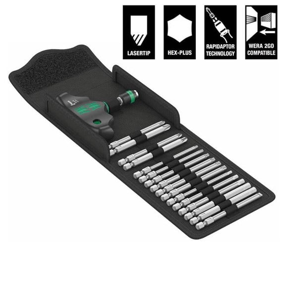 Wera Tools 05057470001 - Kraftform Kompakt 400, 17pcs - Walmart.com