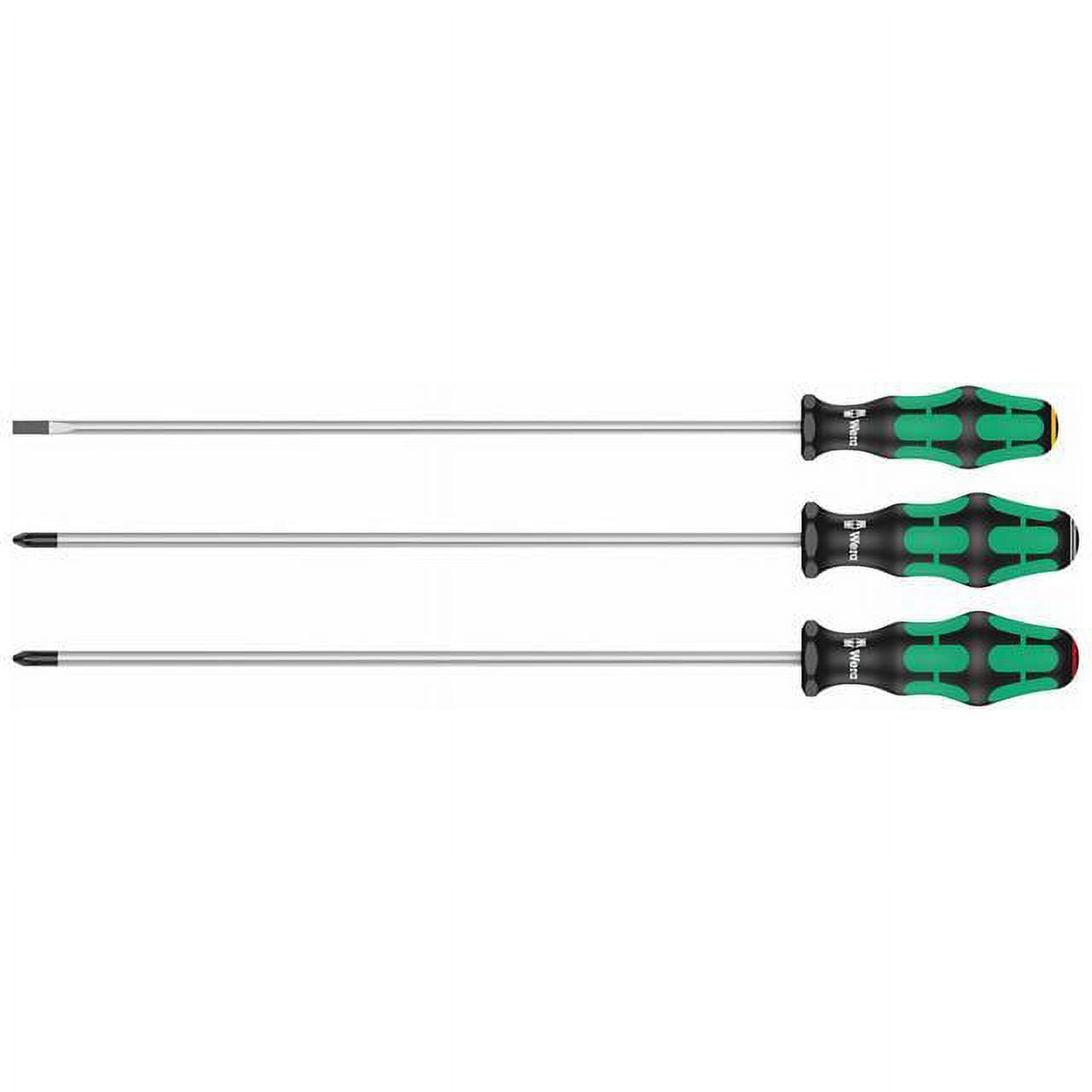 Wera Kraftform Plus Long Shaft Screwdrivers - 300 mm Long Shafts (3 ...