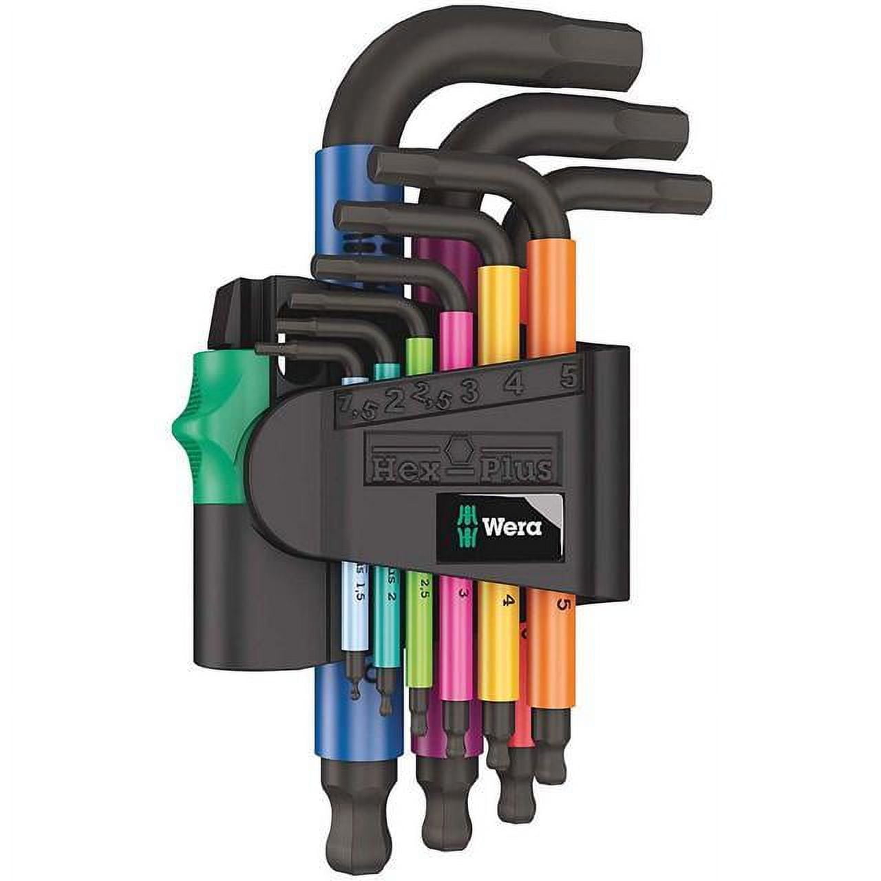 Wera Metric Hex-Plus Short Shaft Allen Wrench Set (9-Piece Set) - Color ...