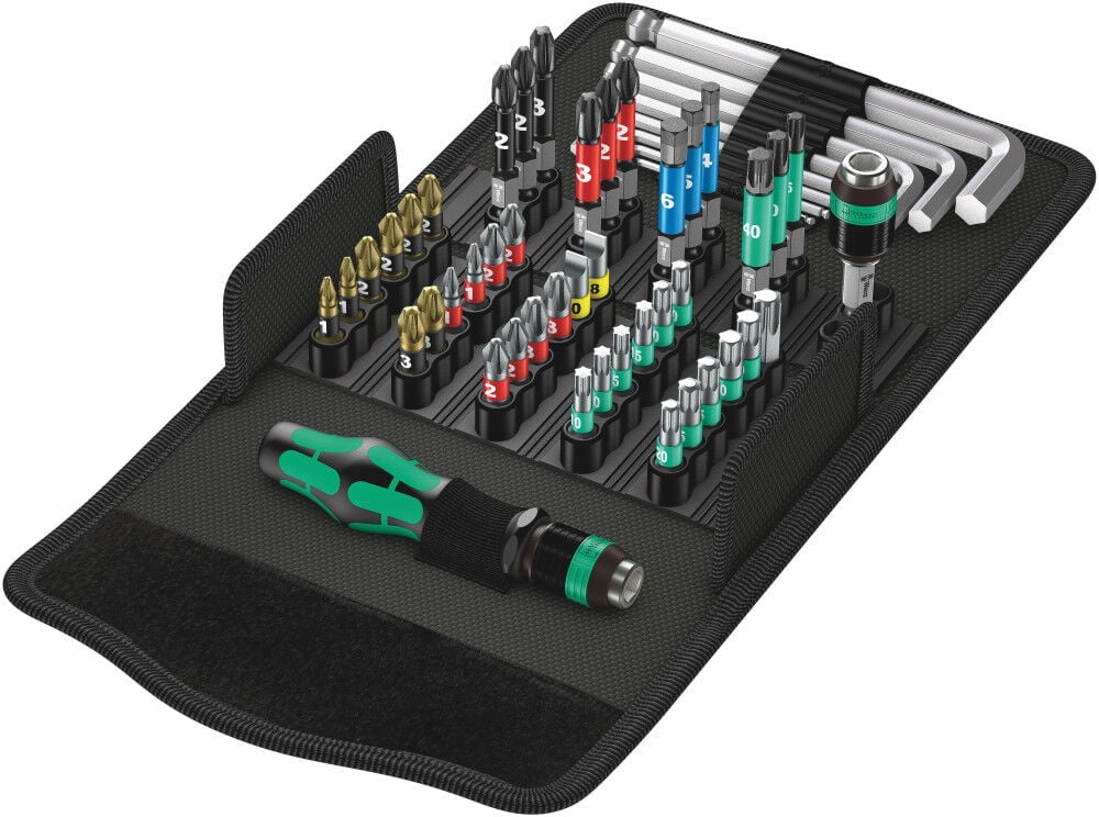 Wera Tools 52Pc Kraftform Kompakt 100 Compact Tool Set - Walmart.com