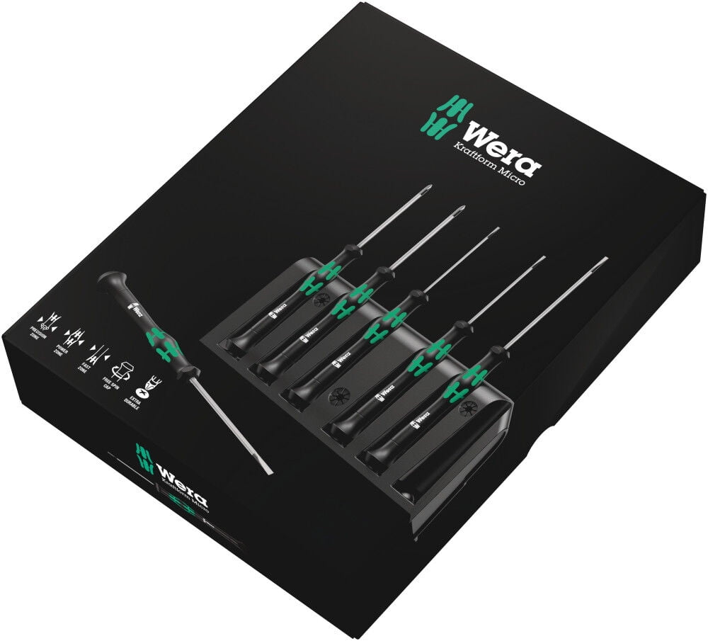 Wera Tools 6Pc 2035/6 A Micro Screwdriver Set With Rack - Walmart.com