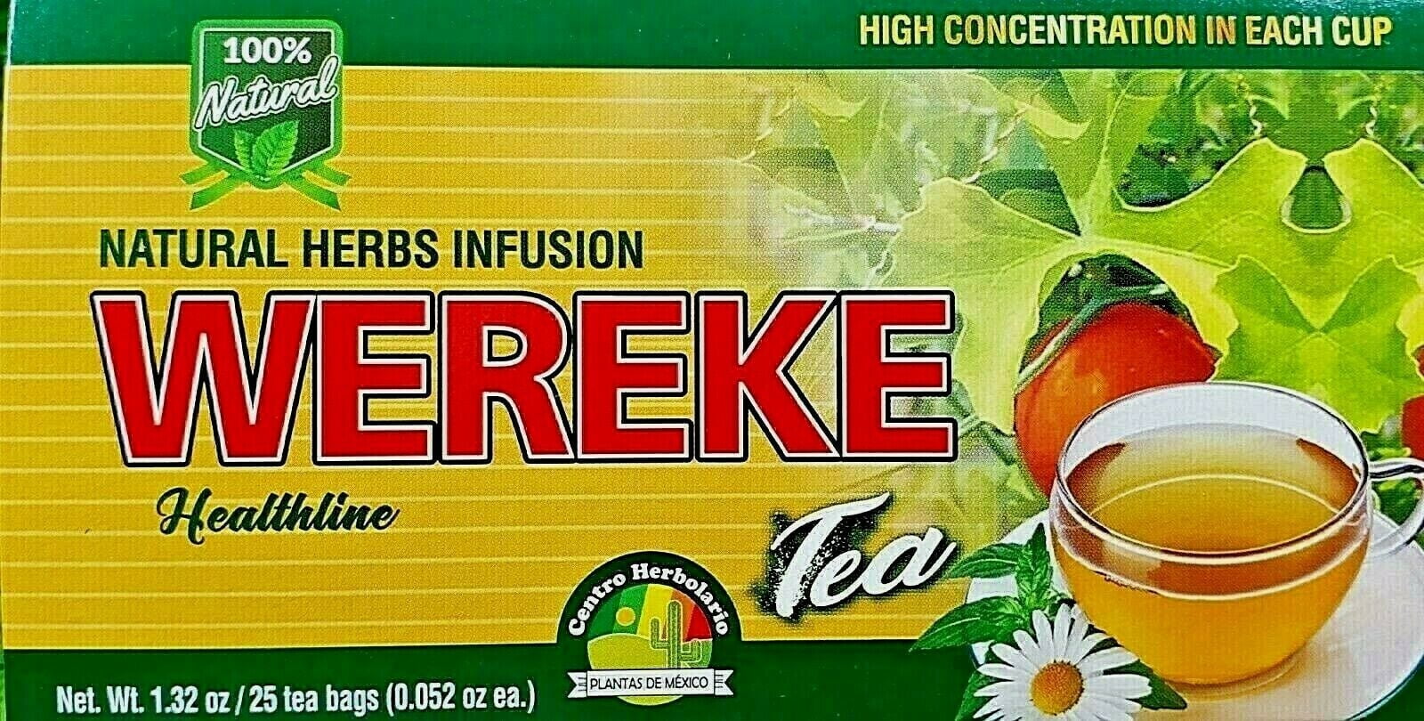 Wereke Te 25 Bags Tea 1.5 grs Each WEREKE TE 25 sobres de 1.5g c/u ...