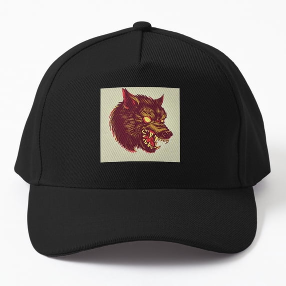 Werewolf Baseball Cap, Monster Graphic Hat Design - Walmart.com