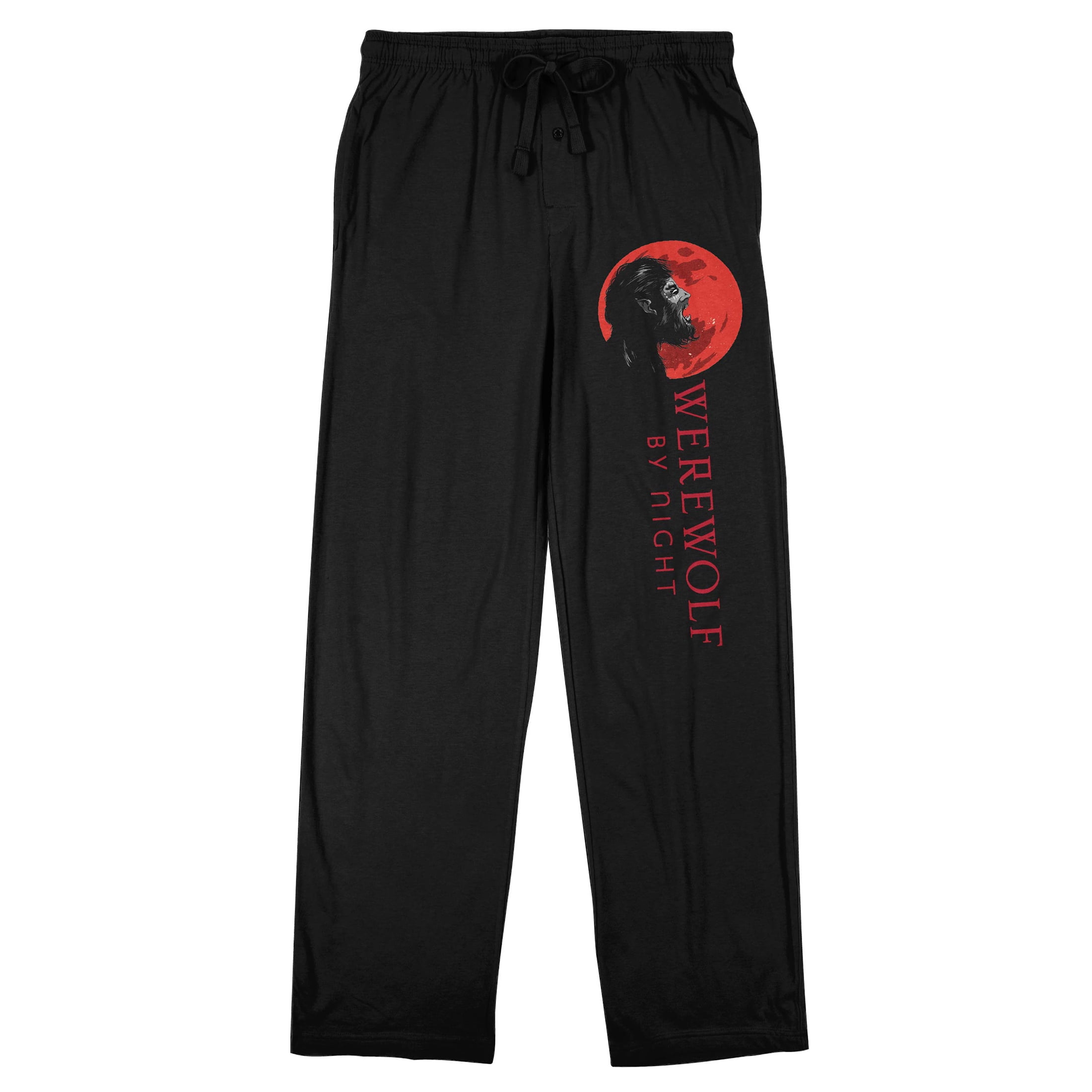 Werewolf By Night Disney+ Red Moon Men's Black Sleep Pajama Pants ...