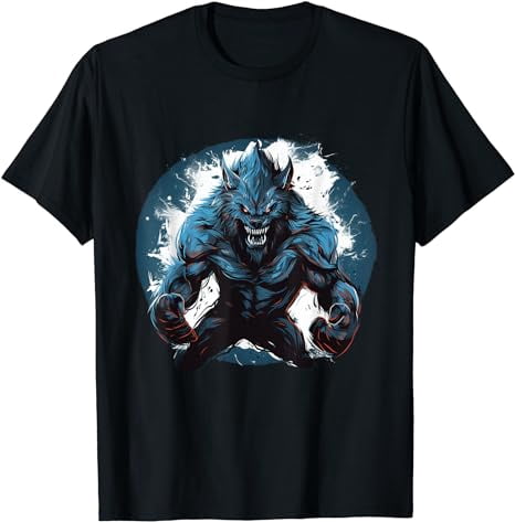Werewolf Halloween Cryptid Mythology Mythical Creature T-Shirt ...