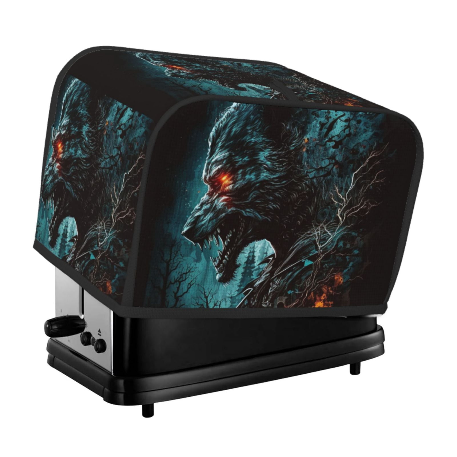 Werewolf Howling Night Cool Wolf 2 Slice Toaster Cover Bread Maker Dust ...