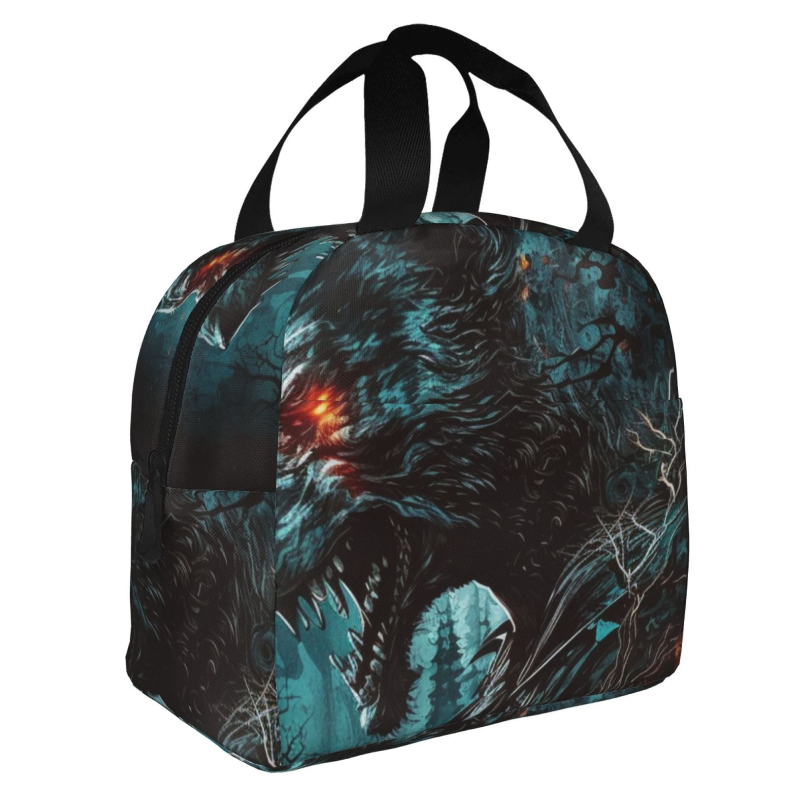 Werewolf Howling Night Cool Wolf Reusable Lunch Bag Insulated Meal Tote ...