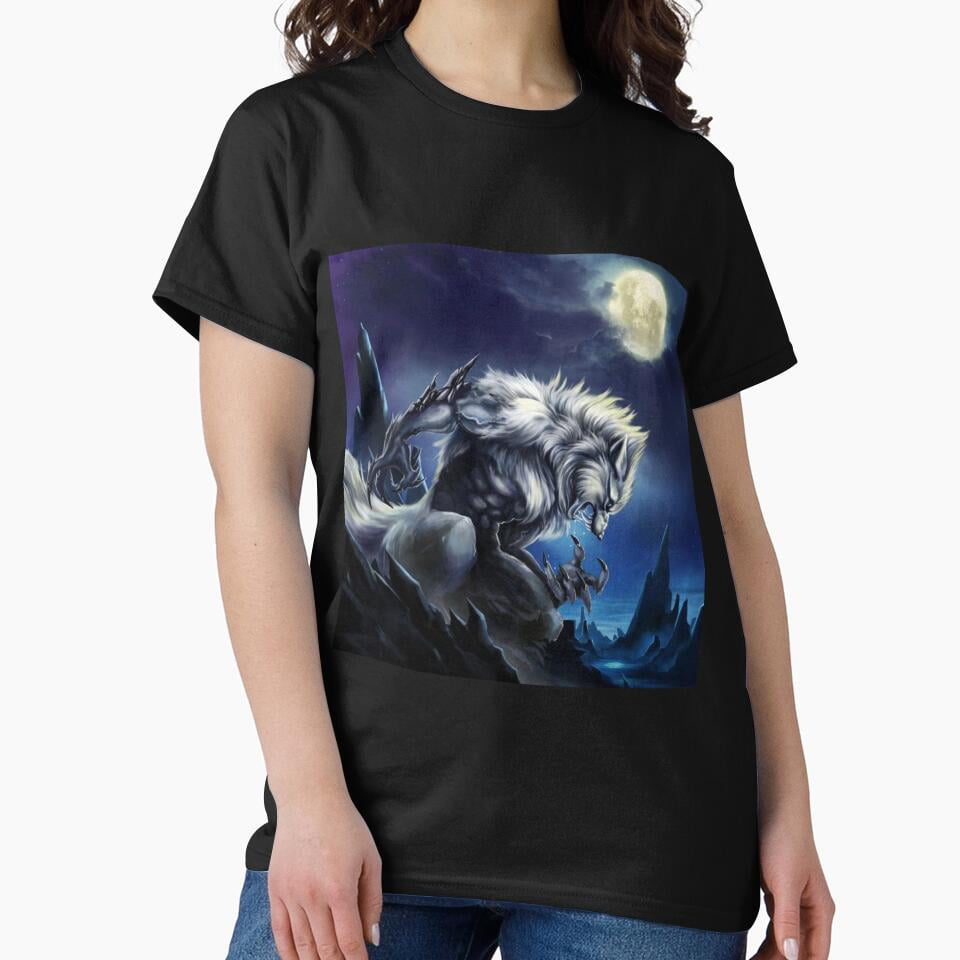 Werewolf Meme Retro Lycan Humor Monster Transformation Graphic Unisex T ...