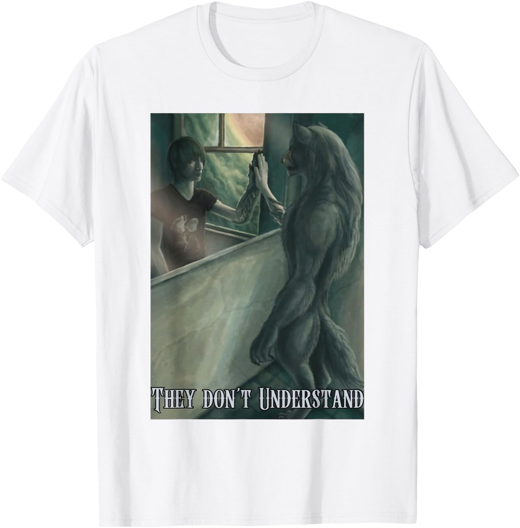 Werewolf Ripping Meme Alpha Wolf Werewolf Literally Me Unisex T-Shirt ...