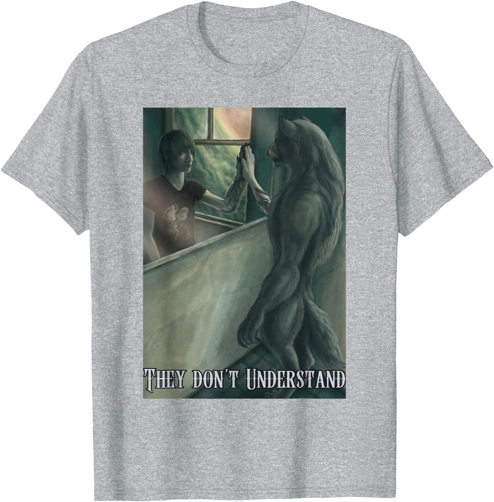 Werewolf Ripping Meme Alpha Wolf Werewolf Literally Me Unisex T-Shirt ...