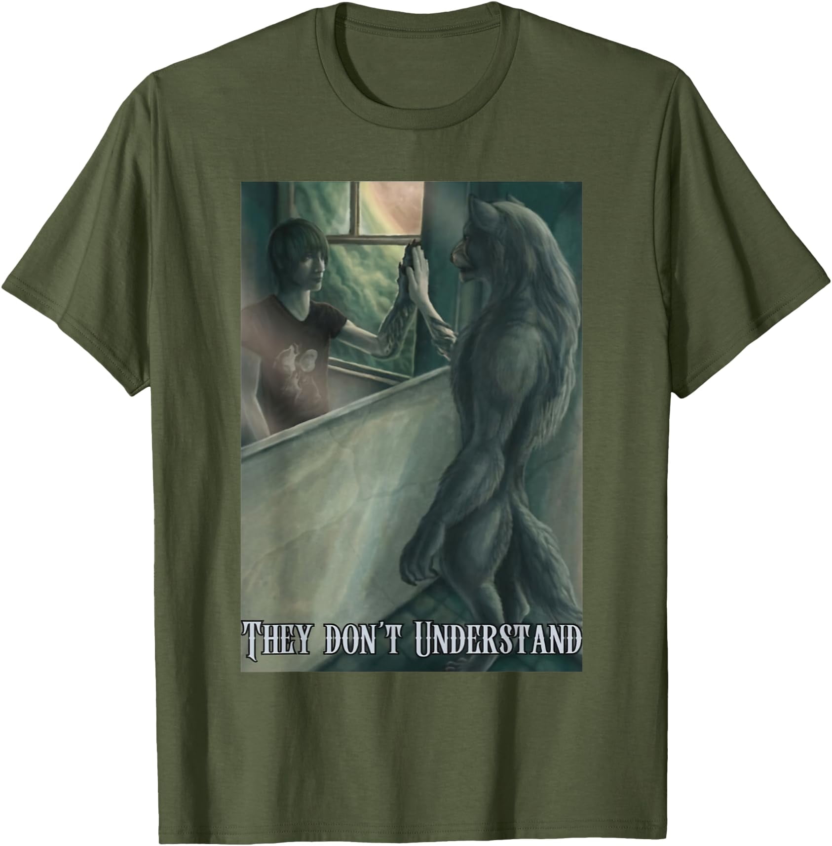 Werewolf Ripping Meme Alpha Wolf Werewolf Literally Me Unisex T-Shirt ...