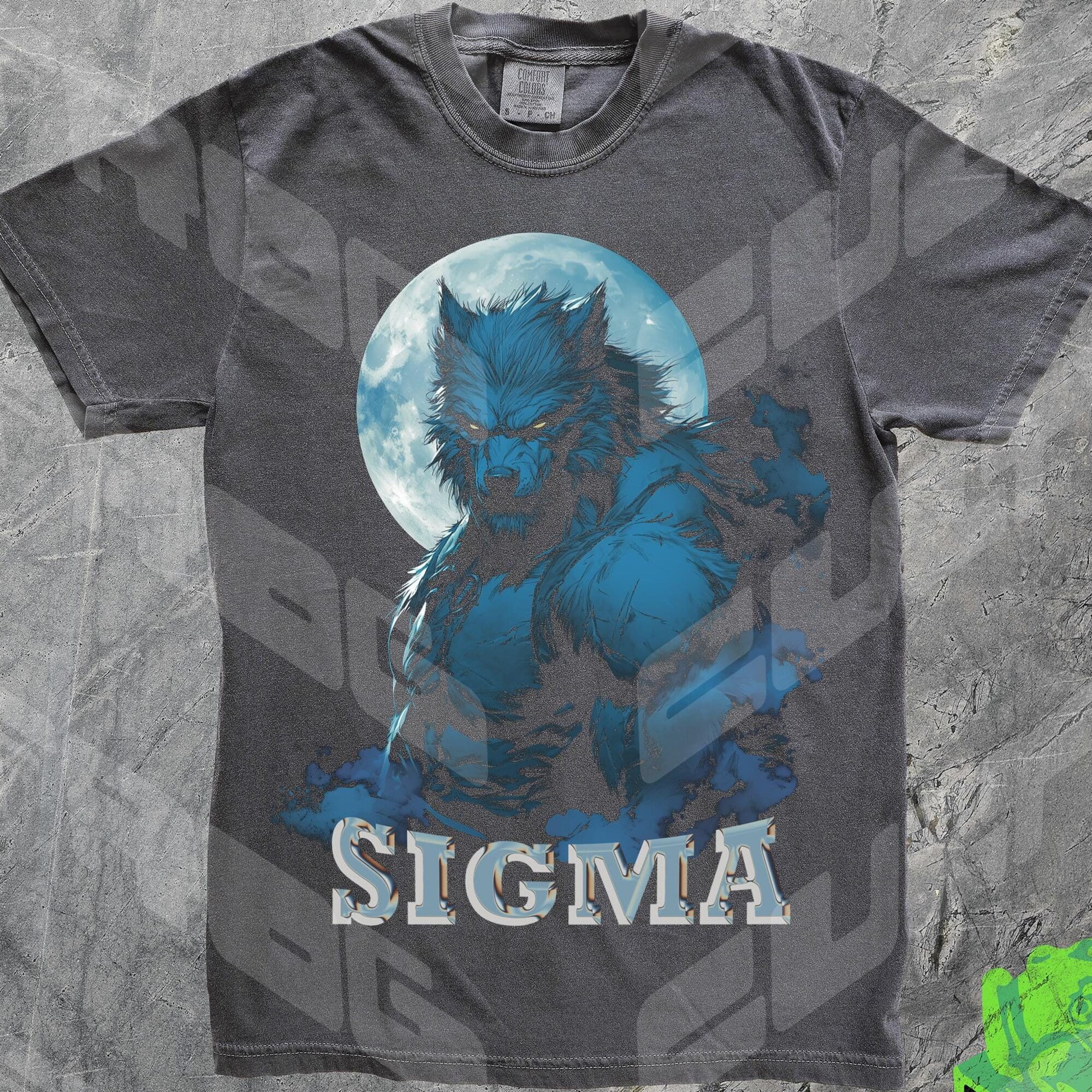 Werewolf Sigma 90s Graphic Shirt Retro Wolf Tshirt Dark Art Tee Meme ...