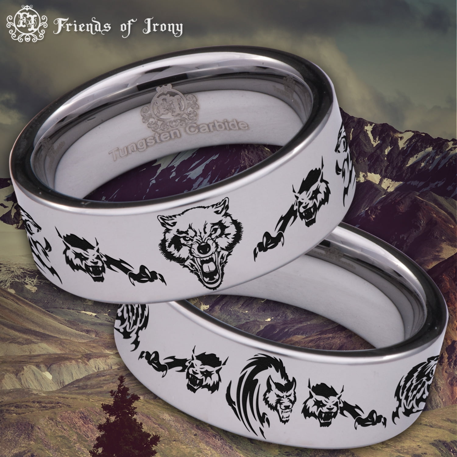 Werewolf Tungsten Carbide Ring - Walmart.com