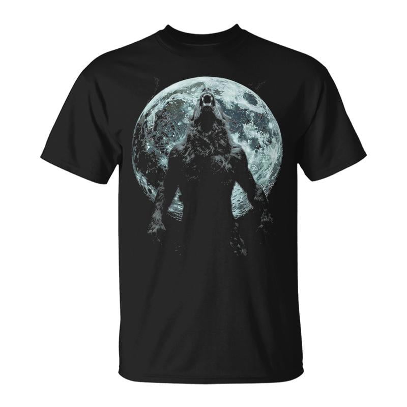 Werewolf Wolf Howling Moon Alpha Male Halloween Sigma Male TShirt ...