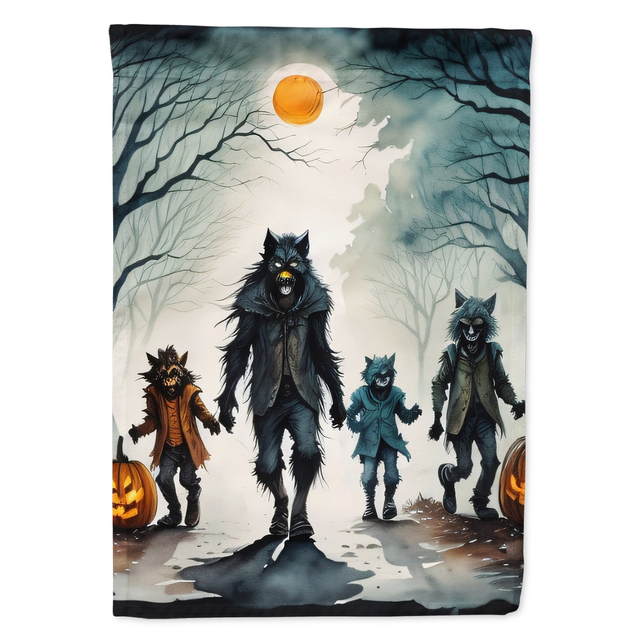 Werewolves Spooky Halloween House Flag 28 in x 40 in - Walmart.com