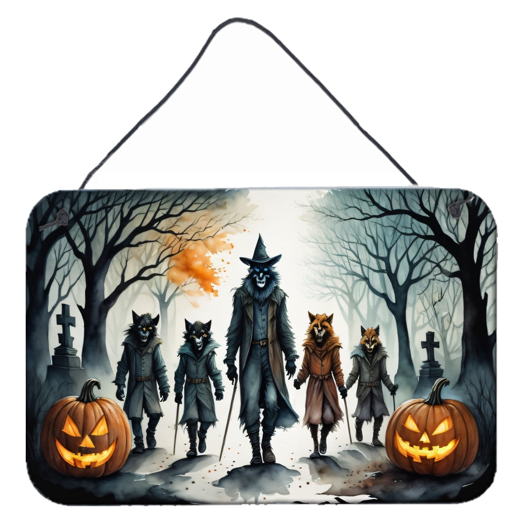 Werewolves Spooky Halloween Wall or Door Hanging Prints 8 in x 12 in ...