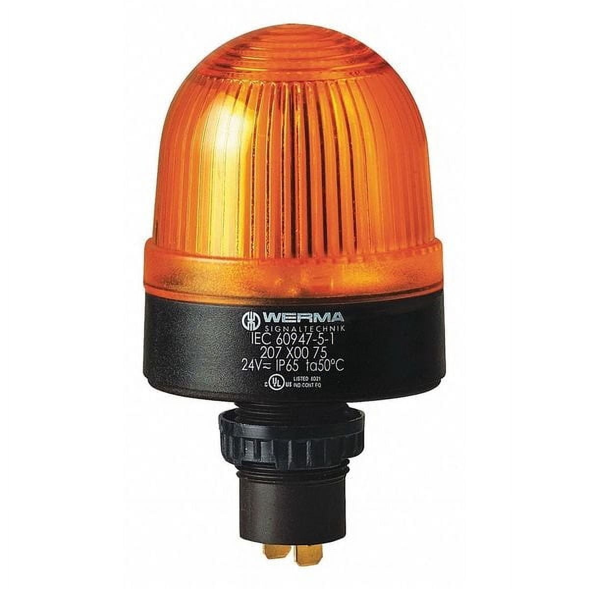 Werma Warning Light,Yellow,24VAC/DC,Dome Lens 20730075 - Walmart.com